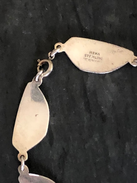 Vintage Danish Meka Sterling Silver Whale Link Bracel… - Gem