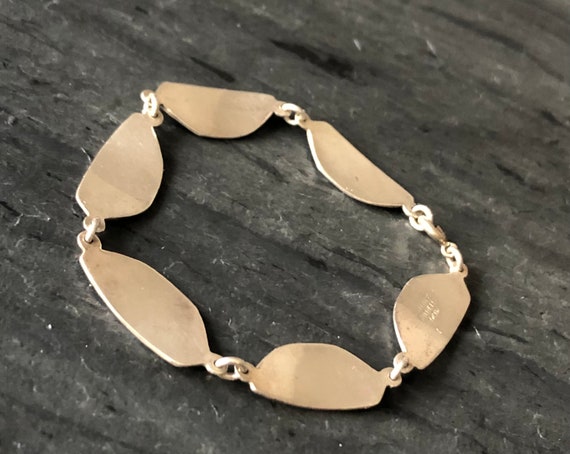 Vintage Danish Meka Sterling Silver Whale Link Bracel… - Gem