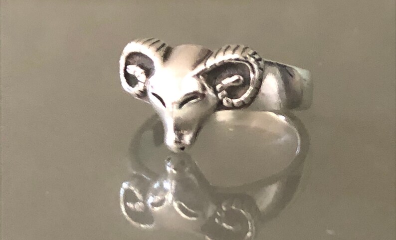 Sterling Silver Rams Head Ring - Etsy