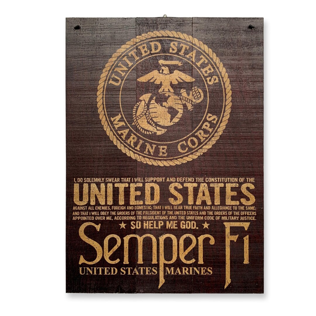 USMC Oorah Wood Sign: Officially Licensed Marine Corps Decor - Etsy