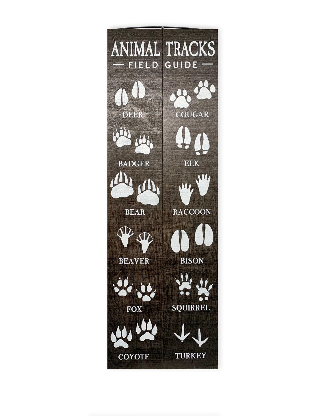 Animal Tracks Field Guide: Rustic Wood Cabin Sign - Etsy
