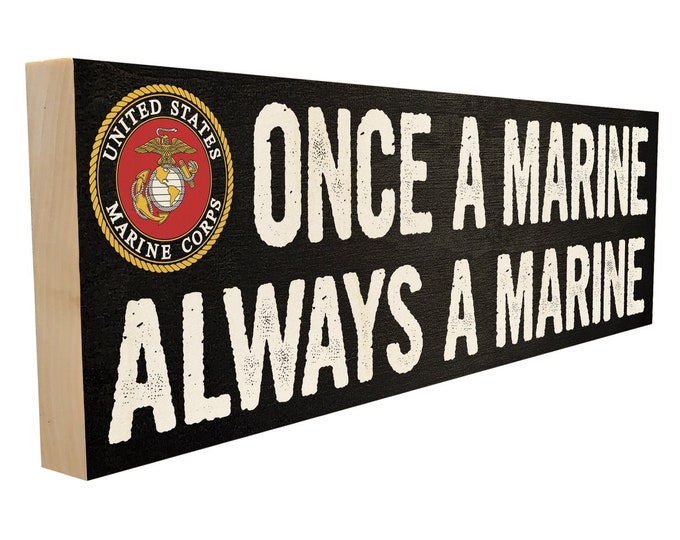 OORAH Marine Corps Wood Sign. USMC Gifts for Men or Women. Semper Fi ...