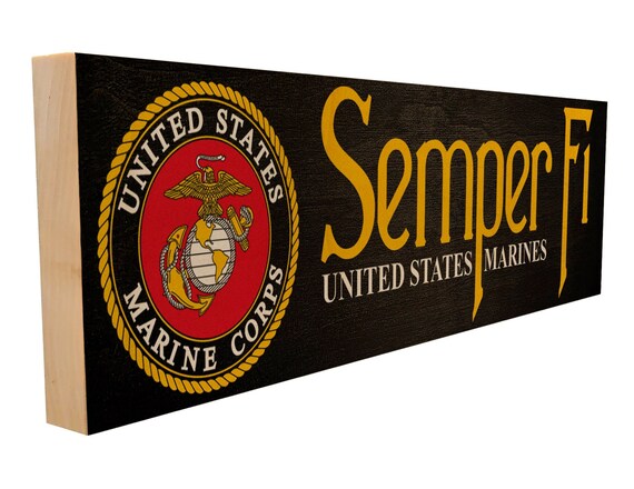 Semper Fi. USMC Logo and Motto. Handmade Wood Sign Licensed by - Etsy
