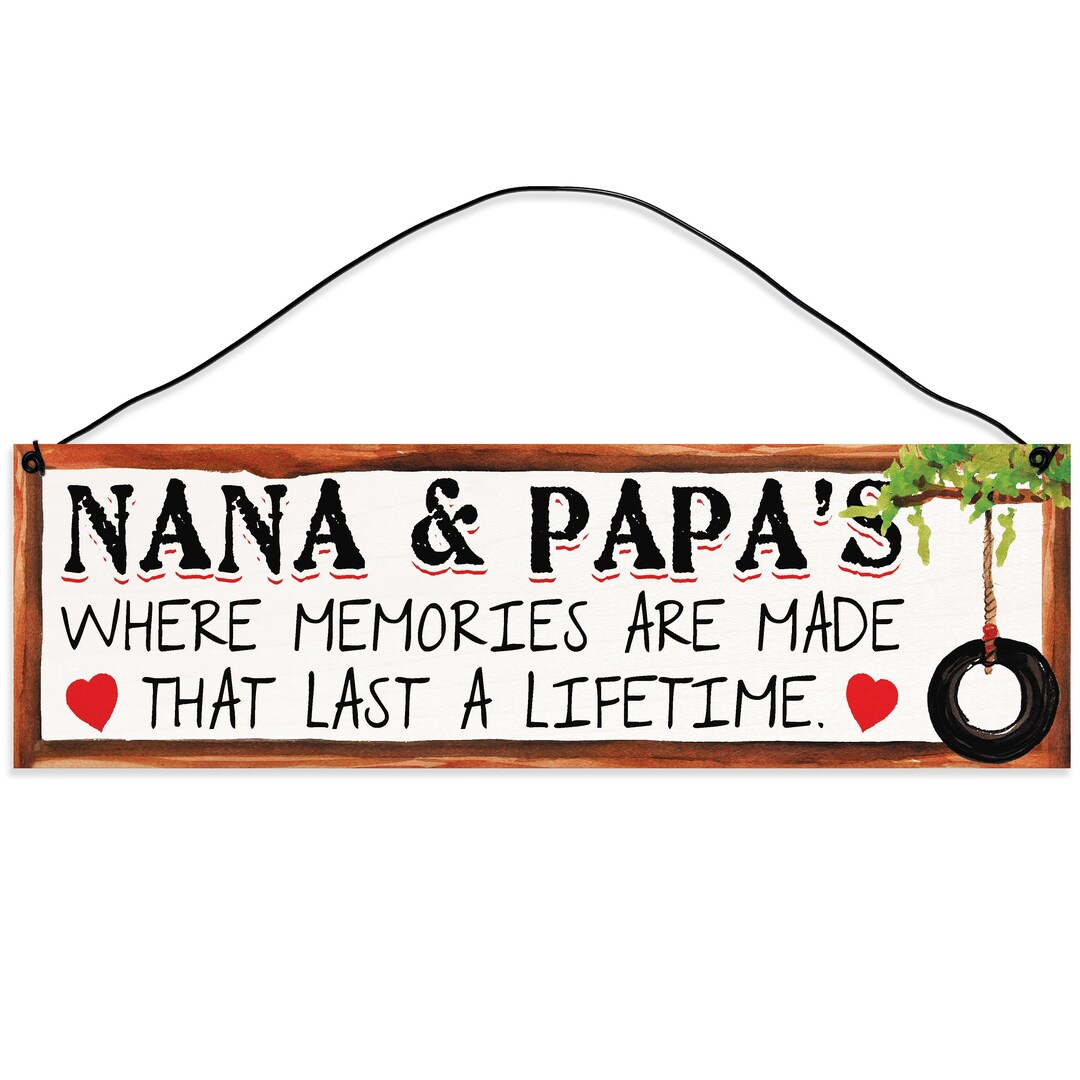 Nana and Papa's Memory Making Sign: Heartwarming Grandparent Birthday ...