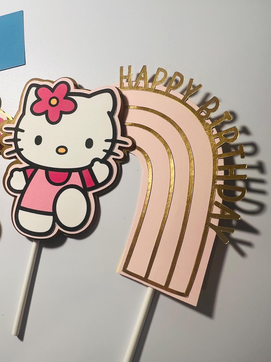 Kitty Cake Topper, Cute Cat Birthday Cake, Kids Birthday, Kids Party ...