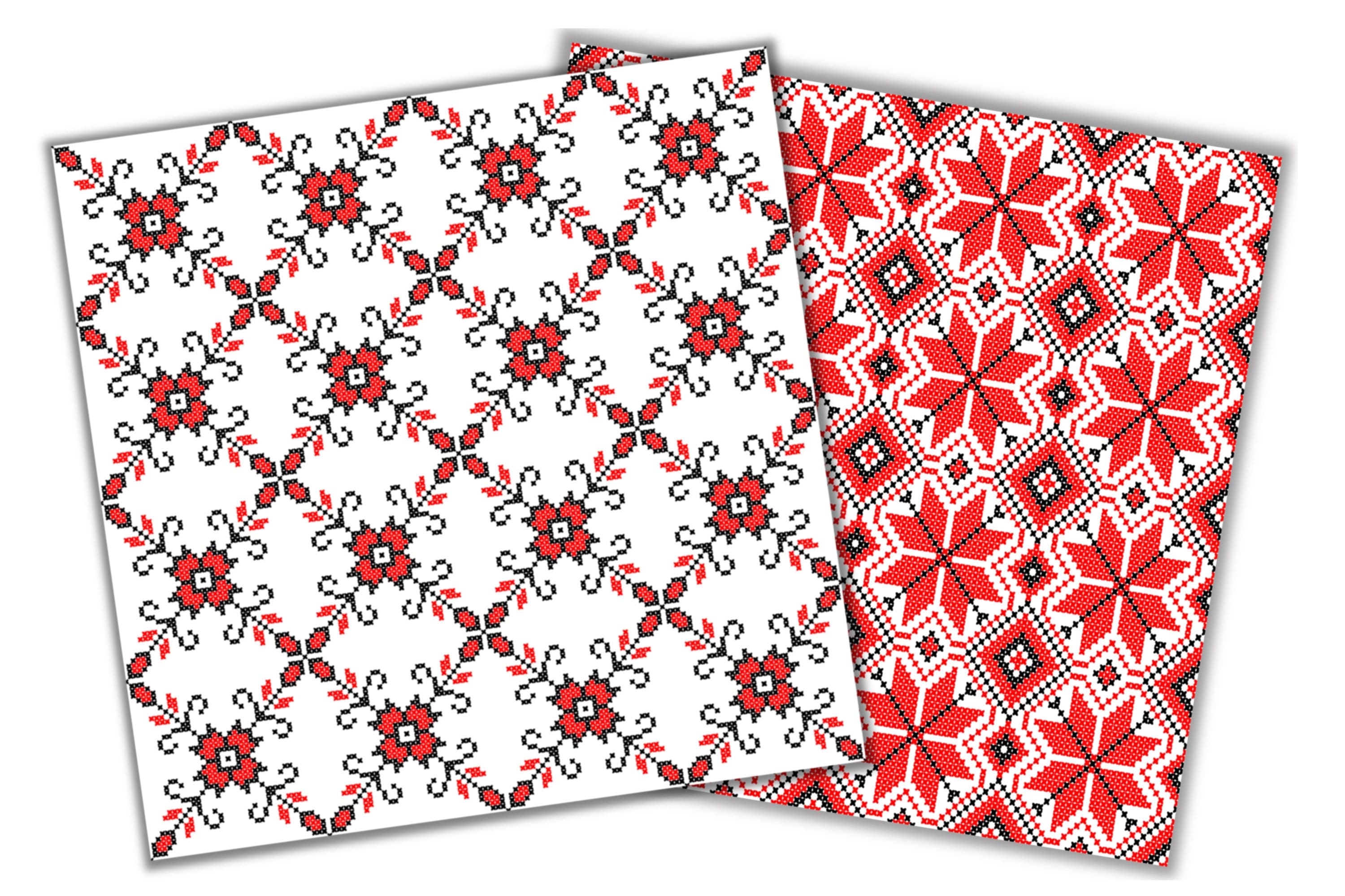 Ukrainian Embroidery Digital Paper Ukrainian Embroidery Pattern Ukraine ...
