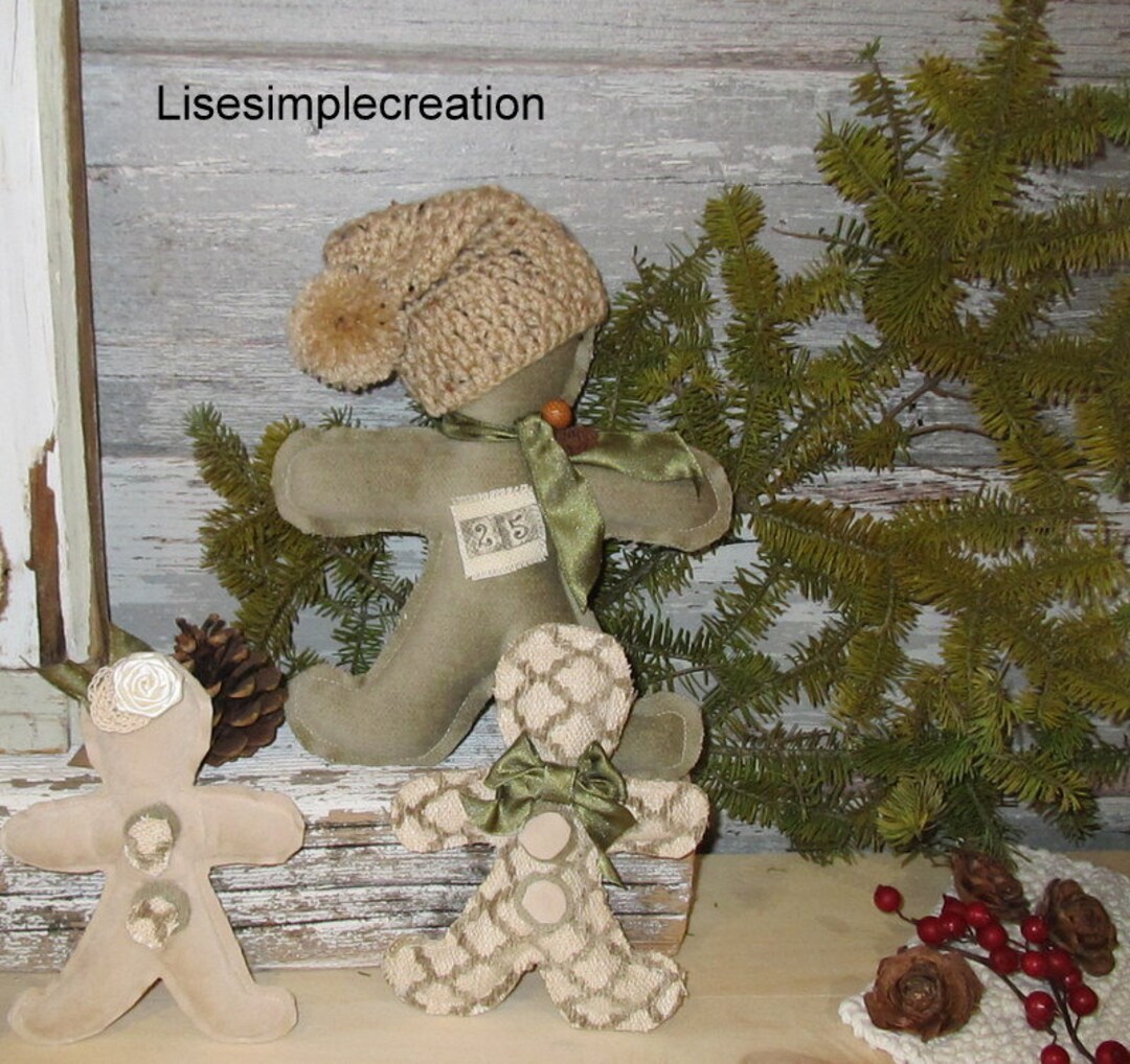 Gingerbread Man Holiday Decor Christmas Gingerbread French - Etsy