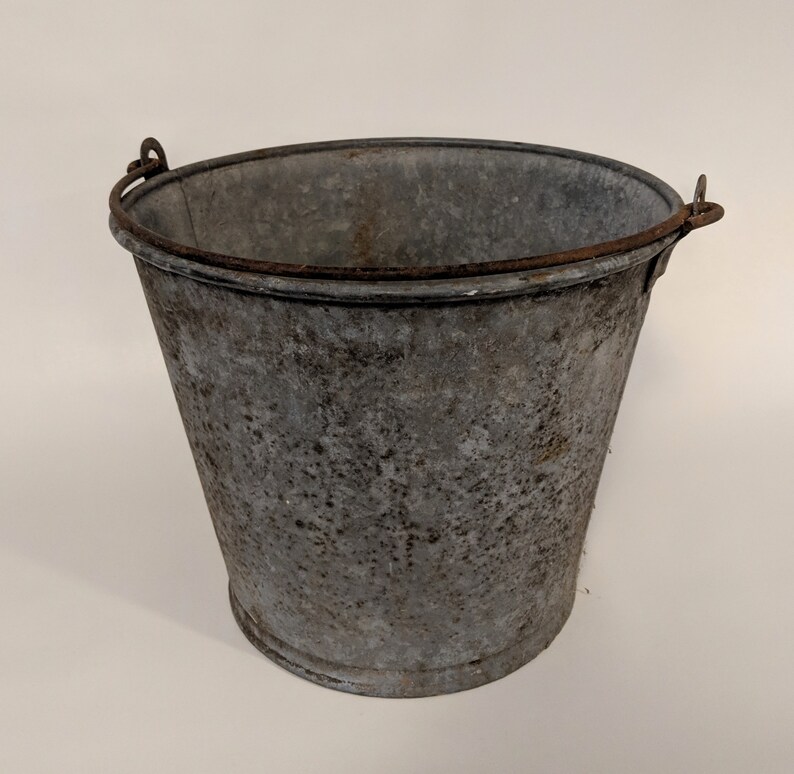 Vintage Galvanized Steel Pale - Etsy