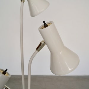 Mid-century Modern Triple Cone Light Floor Lamp in White & Brass! - Etsy