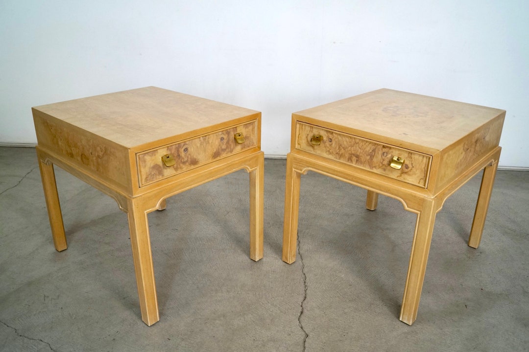 Pair of Vintage Burl Wood End Tables by Drexel Heritage - Etsy