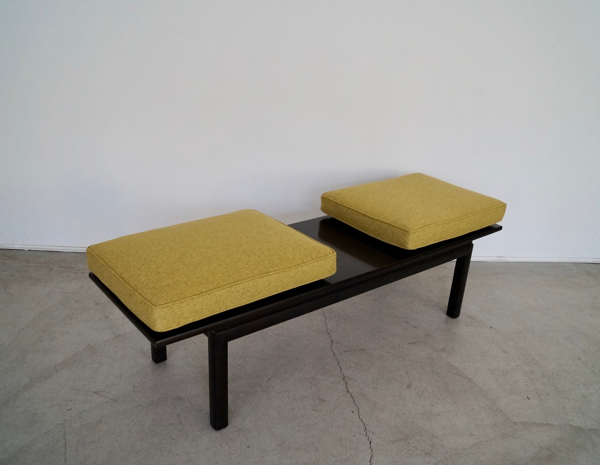 Mid-century Modern Bench With New Cushions in Wool | Etsy