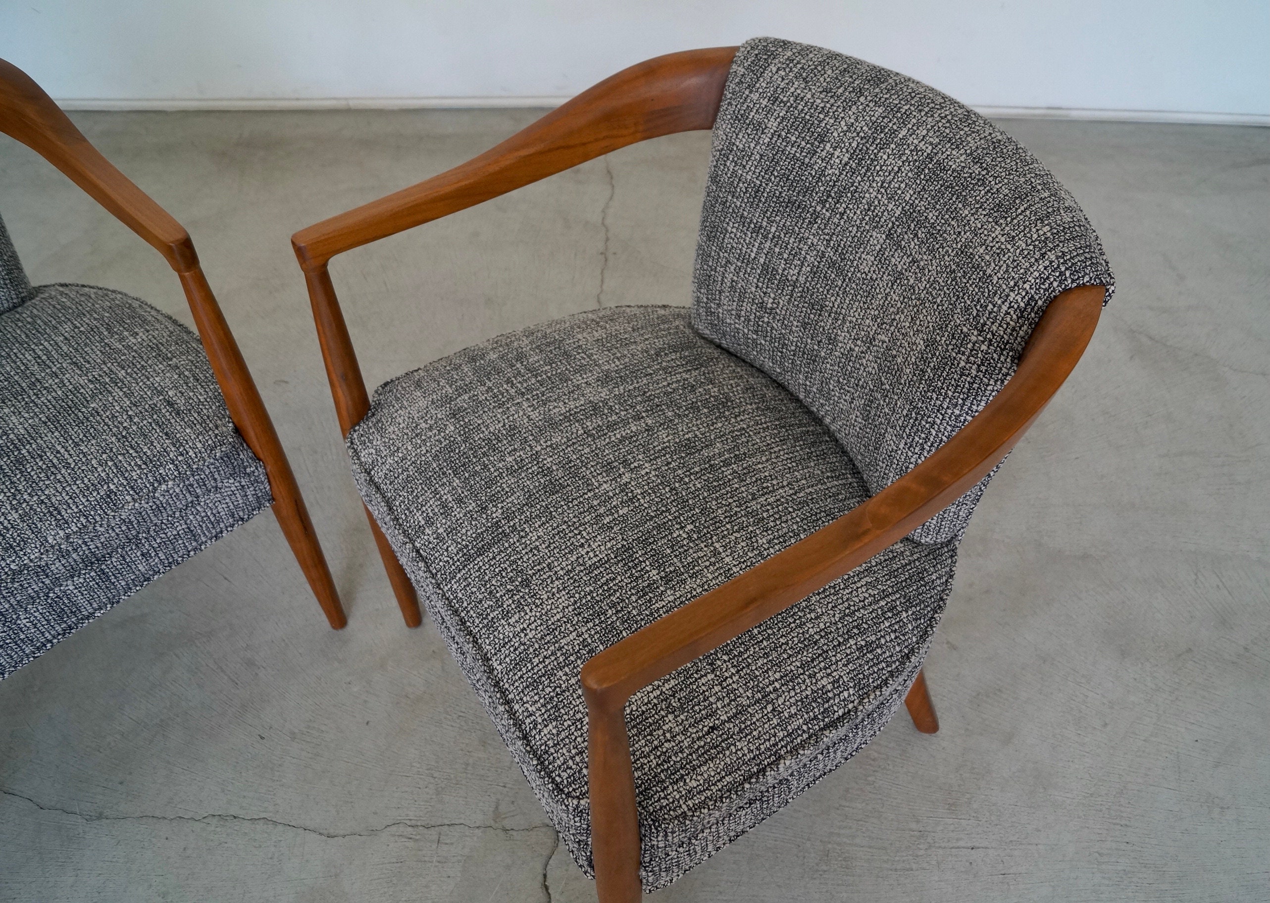 Pair of Mid-century Modern Arm Chairs Professionally Restored - Etsy