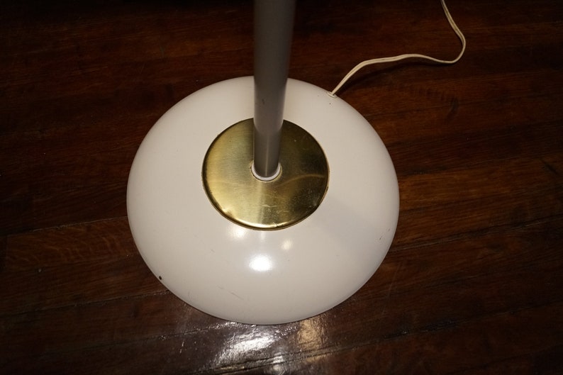 Mid-century Modern Triple Cone Light Floor Lamp in White & Brass! - Etsy