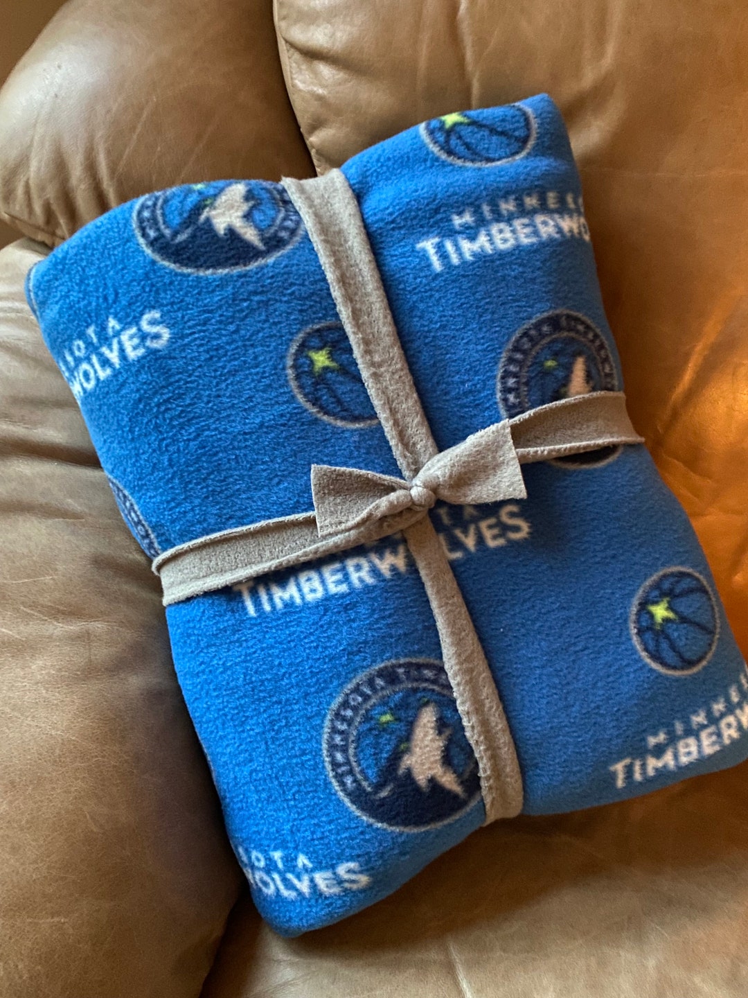 Timberwolves Braided Fleece Blanket - 2 Options Gray or Green - Etsy