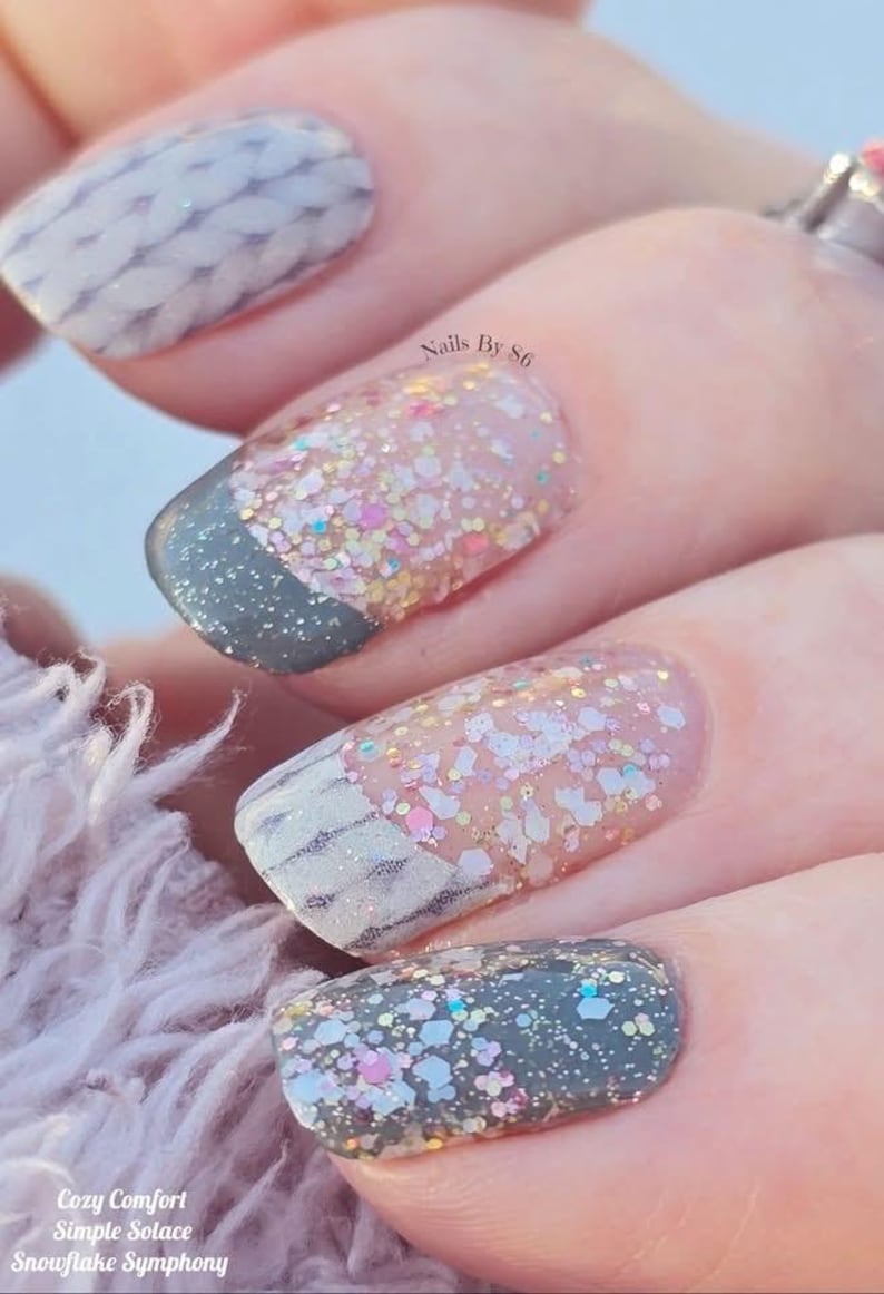 SALE!! Cozy Comfort (gray and White Woven Printed) Color Street Nail ...