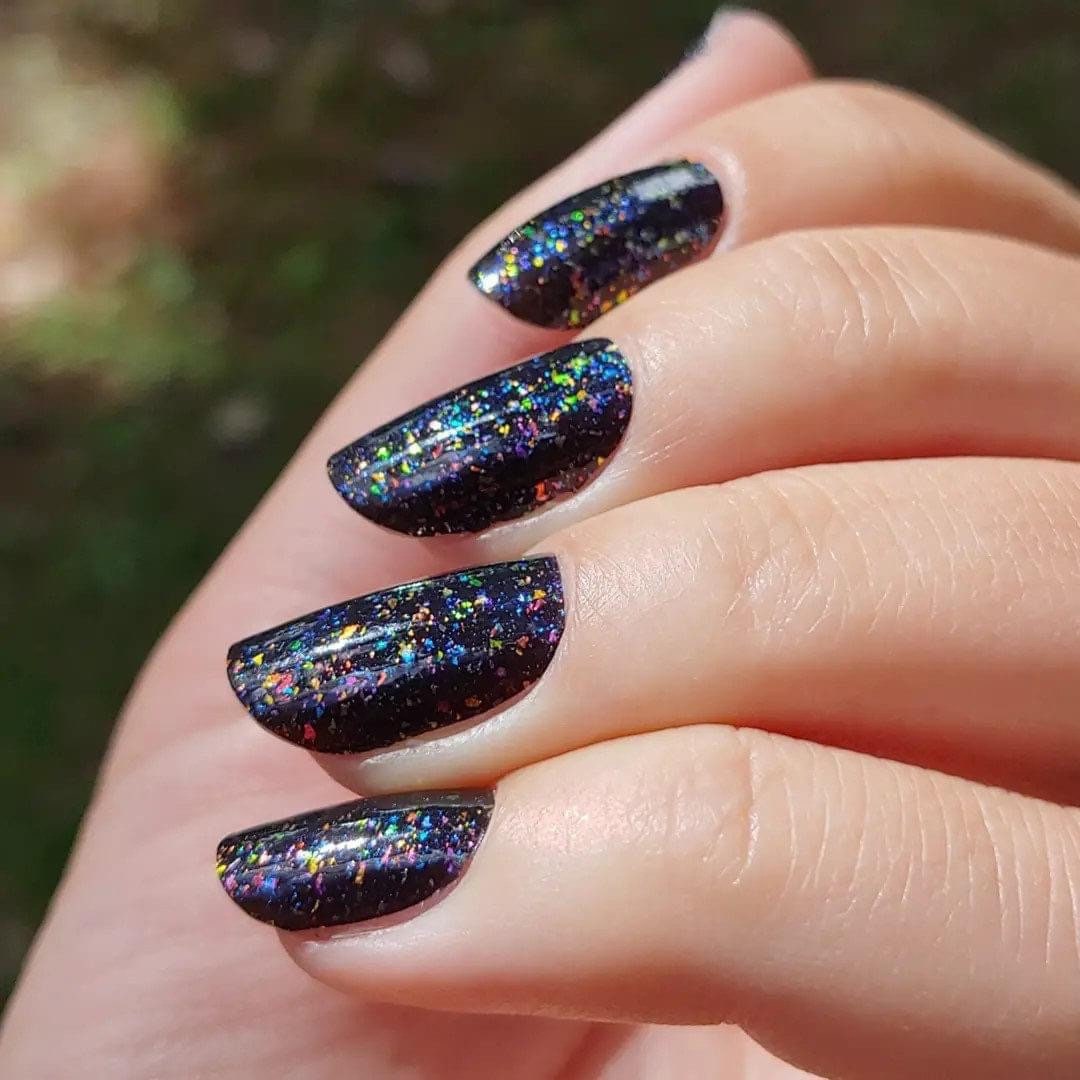 Gleam on Prism Fx Color Street Nail Strips - Black With Multicolored ...