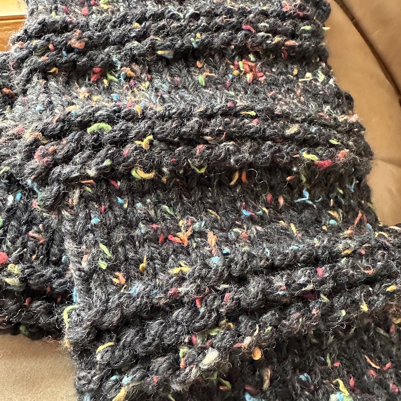 Hand Knitted Scarf - Etsy