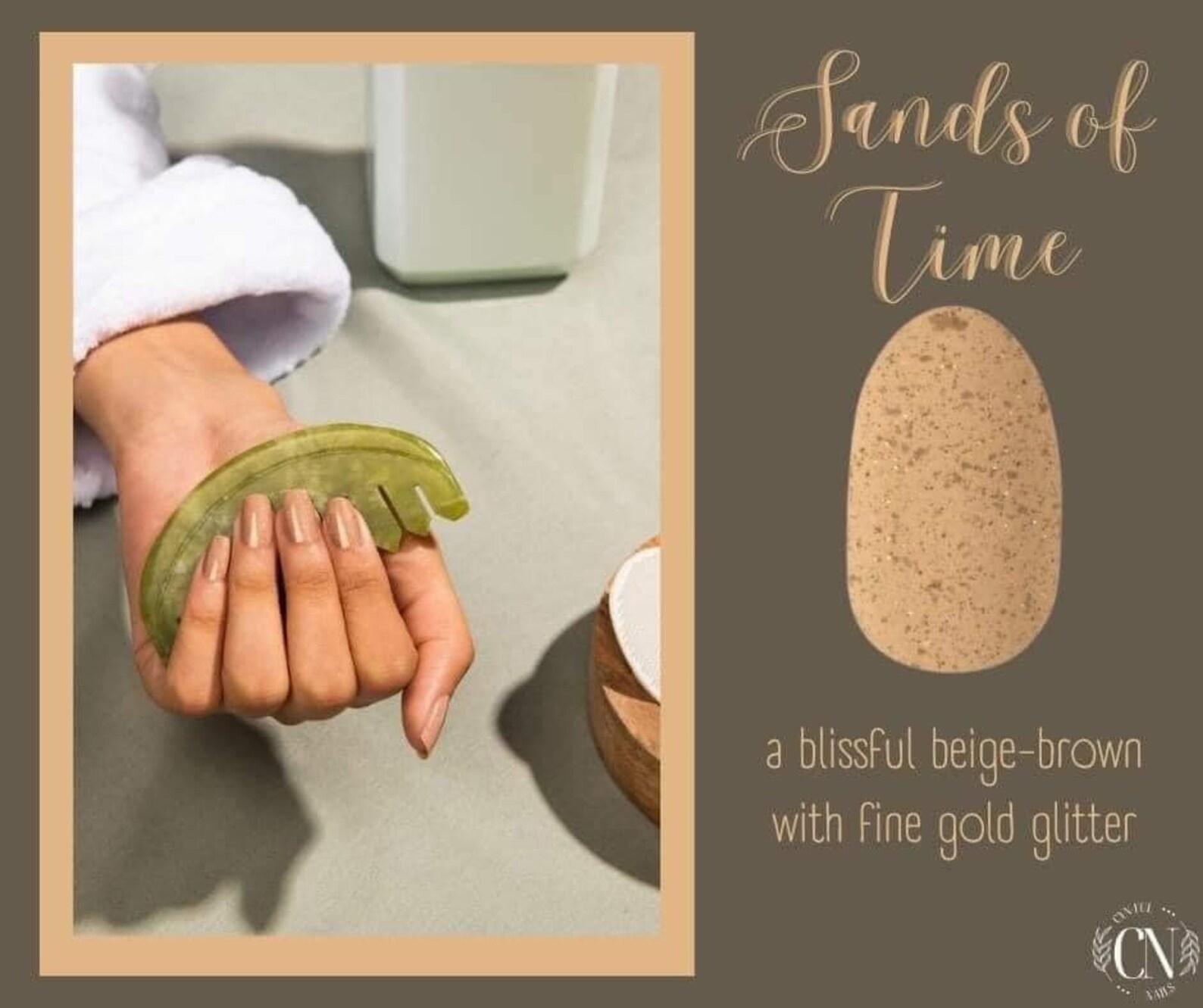 Sands of Time Color Street beige With Gold Glitter Nail - Etsy
