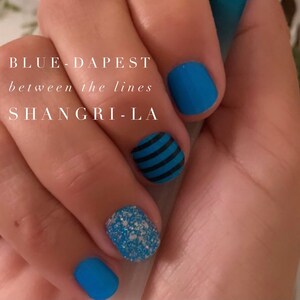 Blue-dapest (bright Blue) HTF Color Street Nail Strips - Etsy