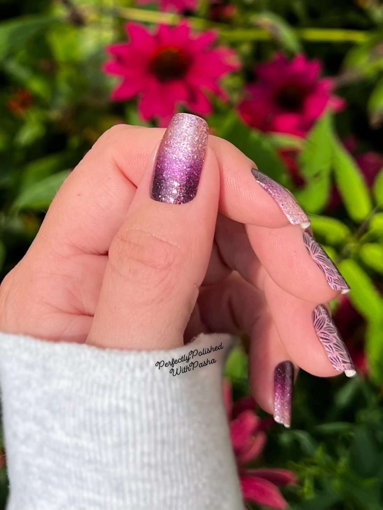 Autumn Inspired Rose Ombré Color Street (plum Sparkle Ombré) Nail ...