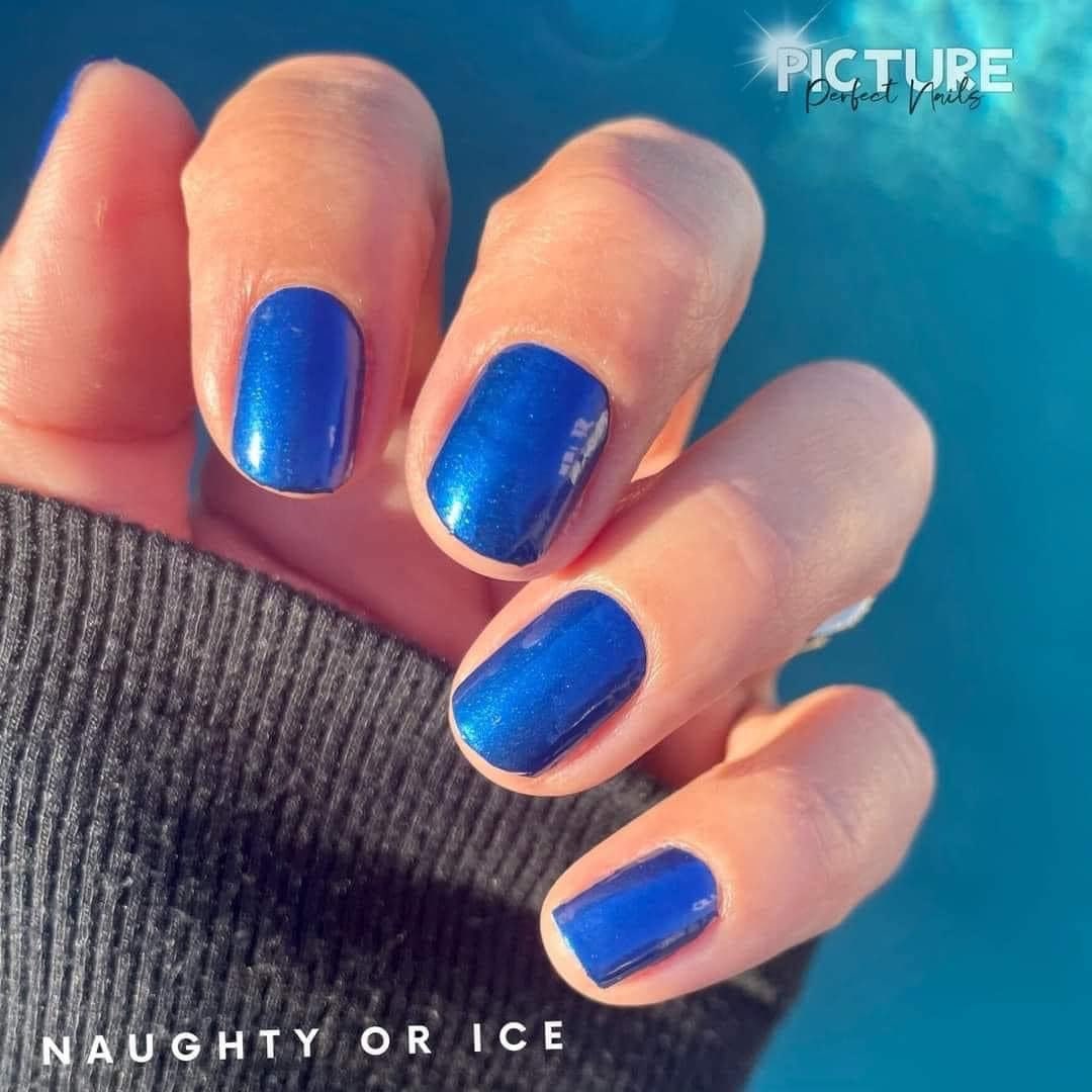 Naughty or Ice Cobalt Blue Color Street Nail Polish Strips - Etsy