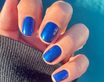 Cobalt Blue Nail Polish - Etsy