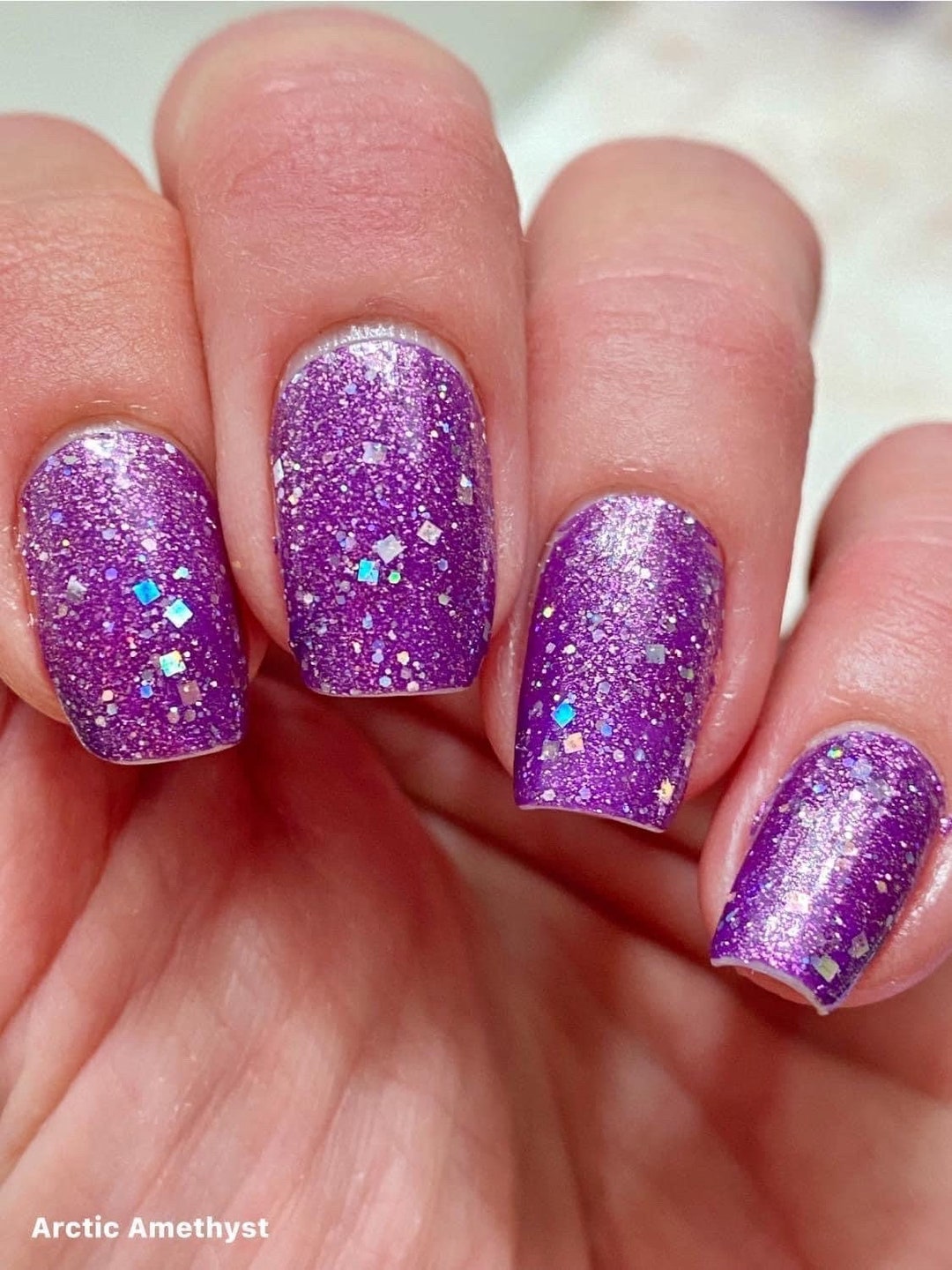 Arctic Amethyst (purple Polish With Holographic Glitter) Color Street ...