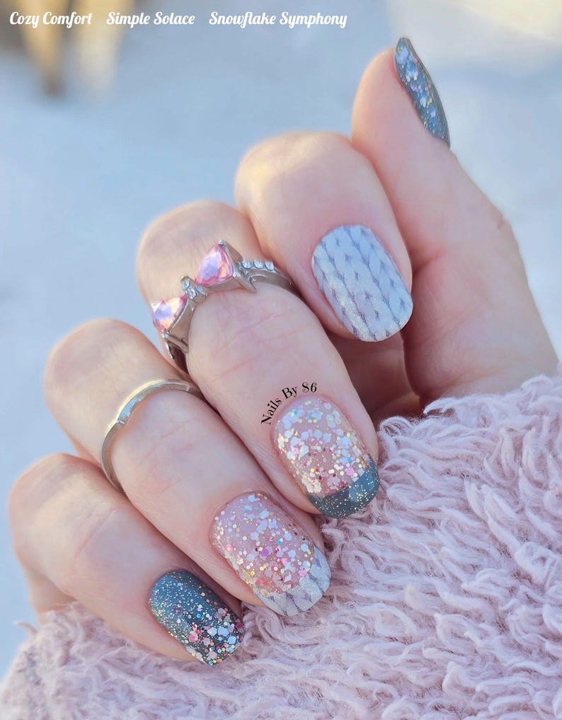 SALE!! Cozy Comfort (gray and White Woven Printed) Color Street Nail ...