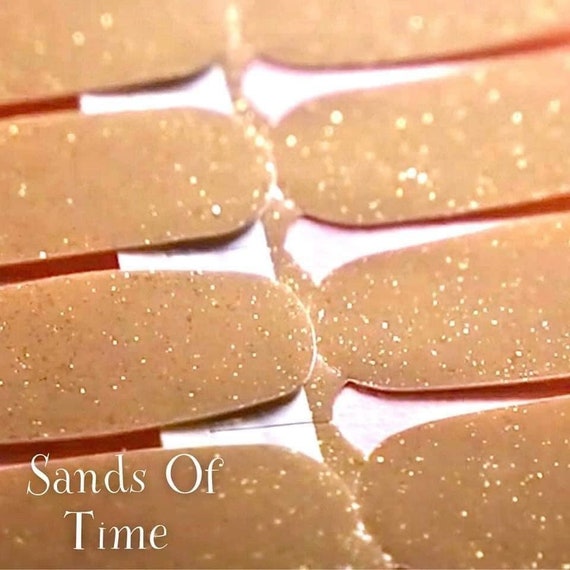 Sands of Time Color Street beige With Gold Glitter Nail - Etsy