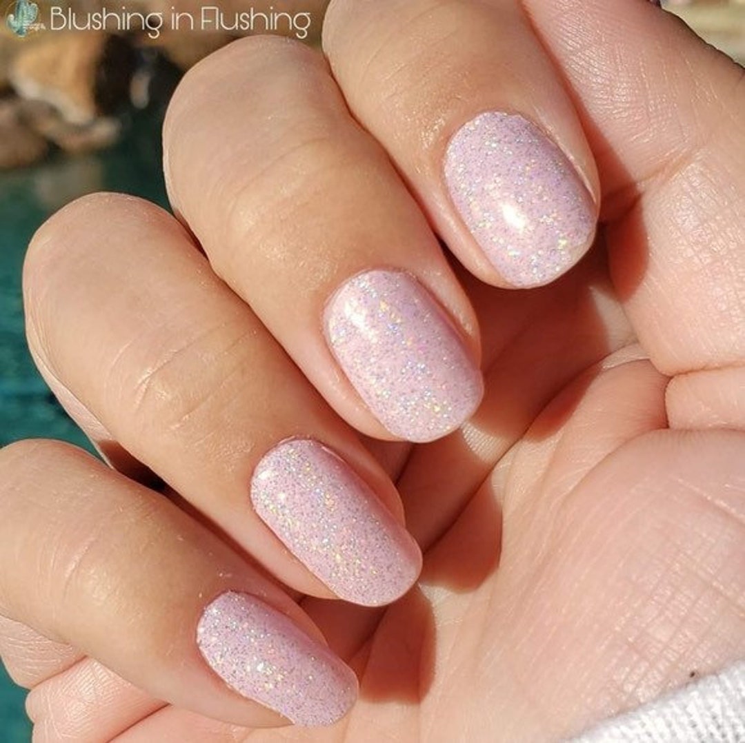 Blushing in Flushing Pale Pink With Glitter Retired Color Street Nail ...