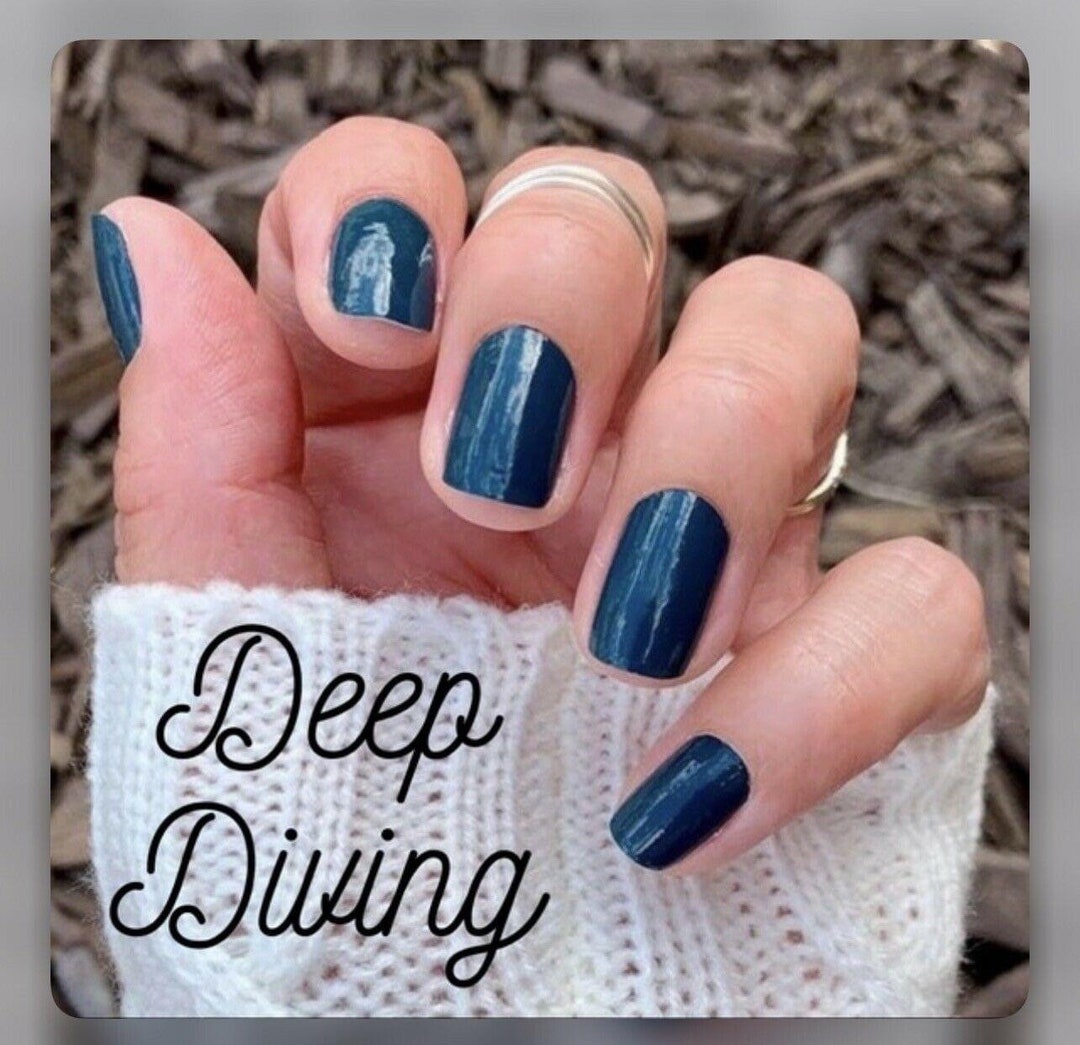 Deep Diving (deep Blue) Color Street Nail Polish Strips - Etsy