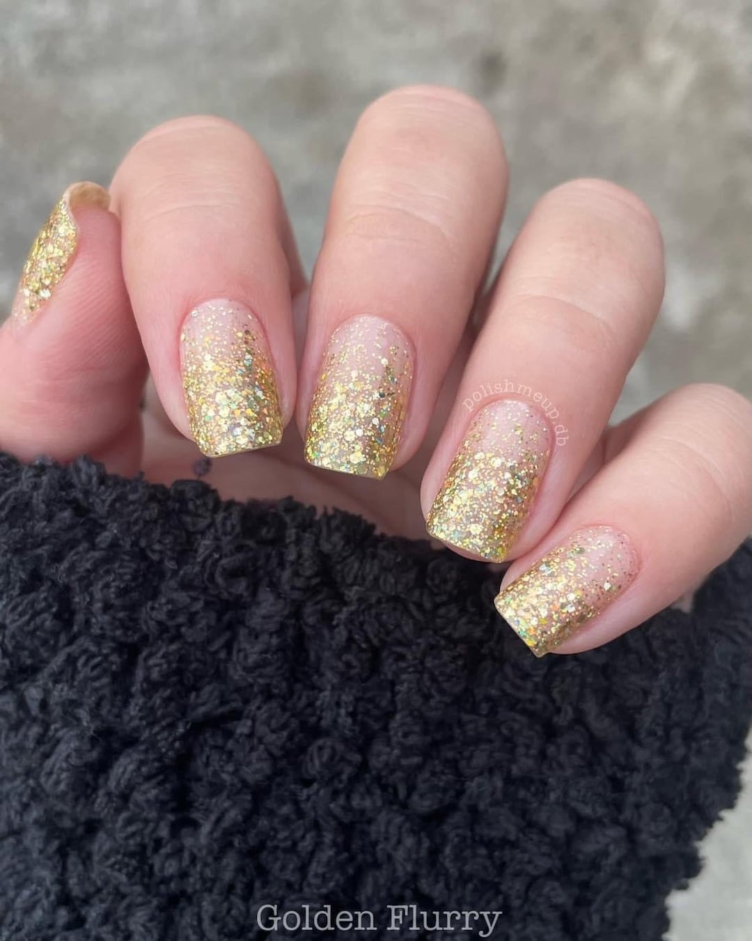 Golden Flurry Gold Glitter Dipped Color Street - Nail Polish Strips - Etsy