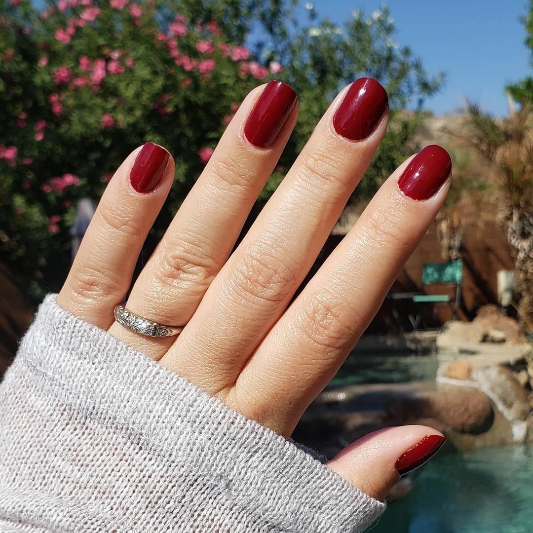 London Calling (deep Red) Color Street Nail Strip Set - Etsy