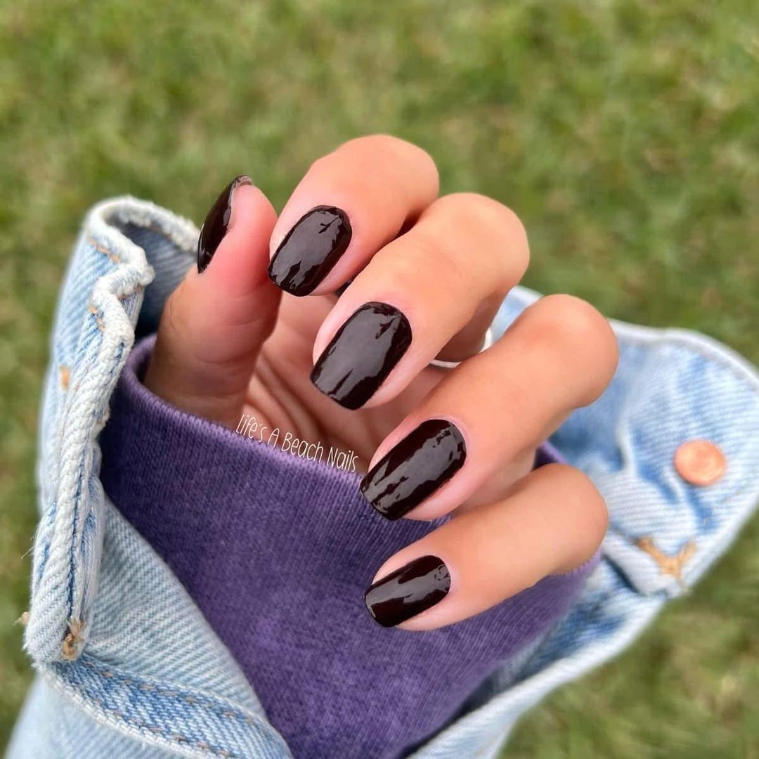 Dark Roast - Black/brown Color Street Nail Polish Strips - Etsy