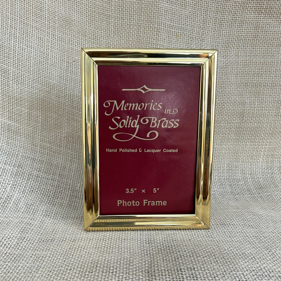 Vintage 3.5 X 5 Brass Picture Frame--3.5'' X 5'' Tabletop Frames--3.5x5 ...