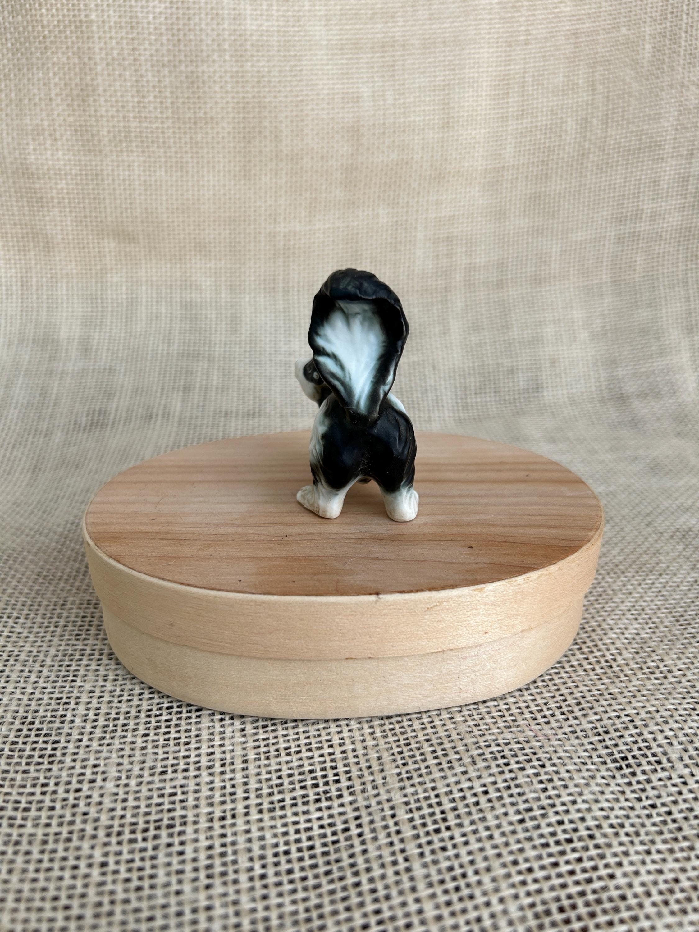 Vintage Miniature Skunk Figurine--tiny Skunk Figurine--bone China ...
