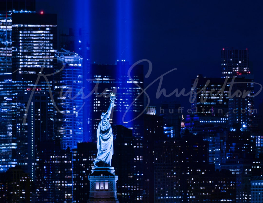 Statue of Liberty - 9/11 Tribute in Light - Etsy