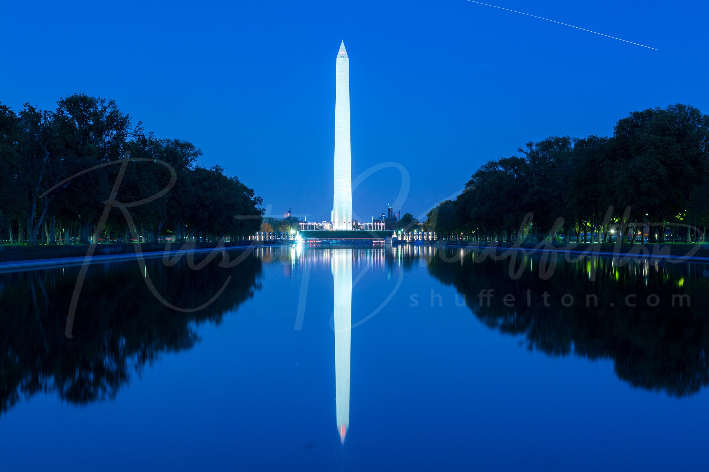 Washington Monument & Reflecting Pool at Dusk - Etsy