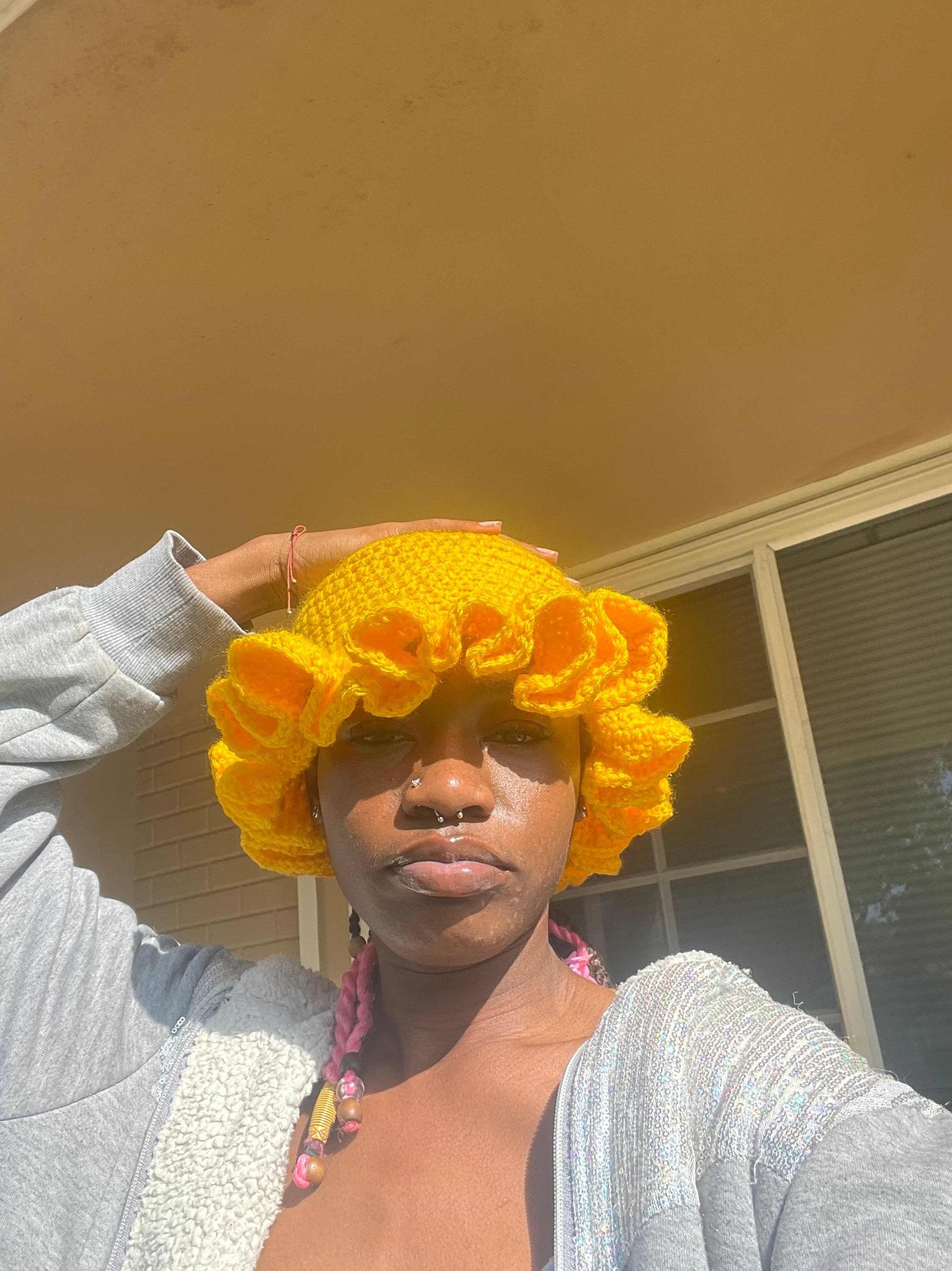 Crochet Ruffled Bucket Hat, Summer Hat, Unisex Hat - Etsy