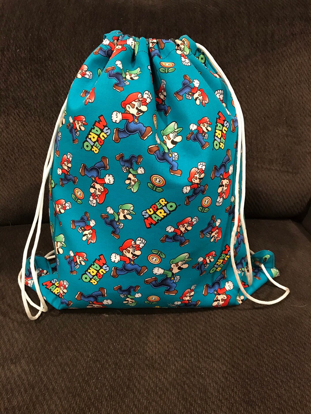 Super Mario Brothers Drawstring Backpack - Etsy
