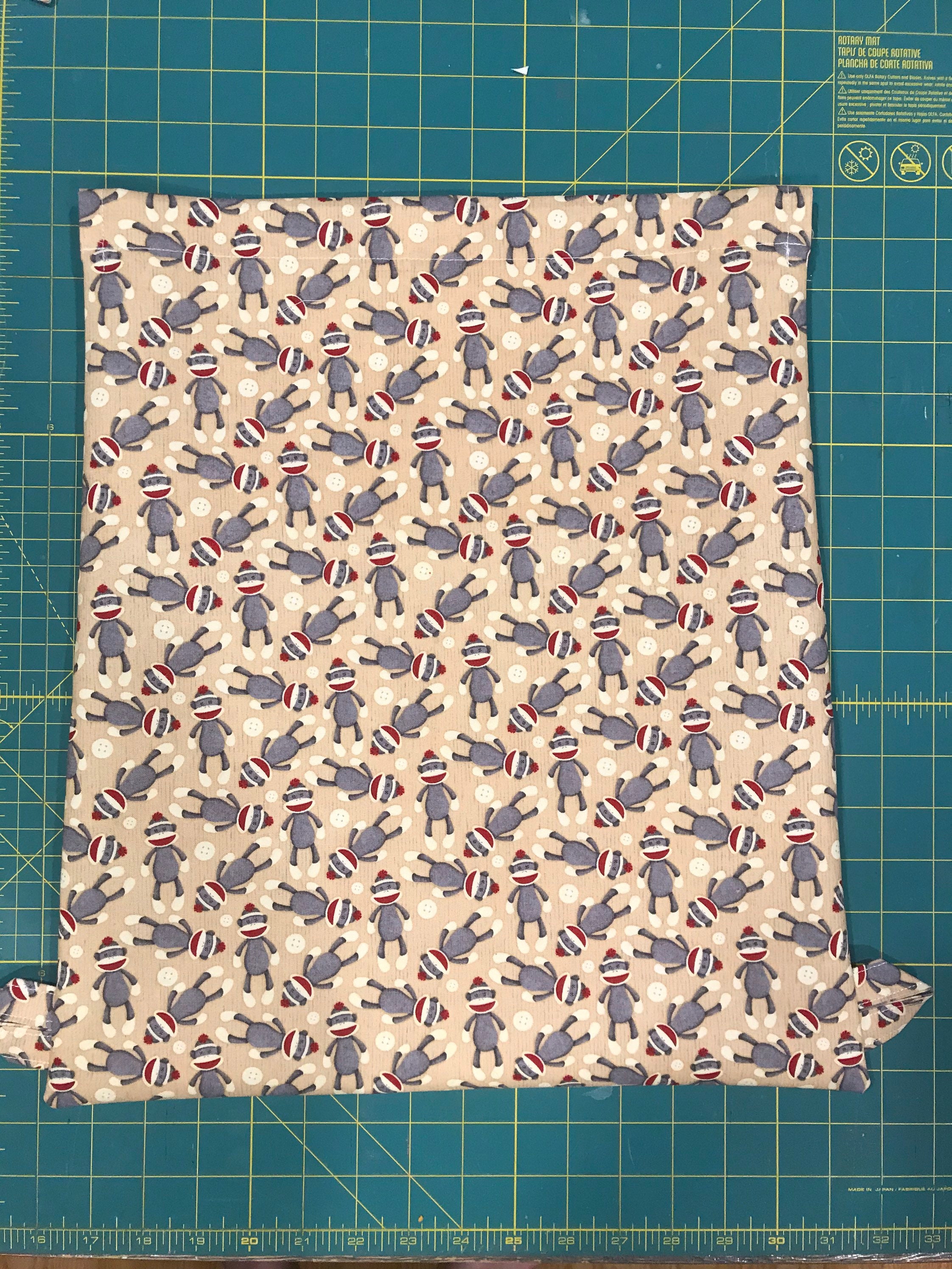 Sock Monkey Drawstring Backpack - Etsy