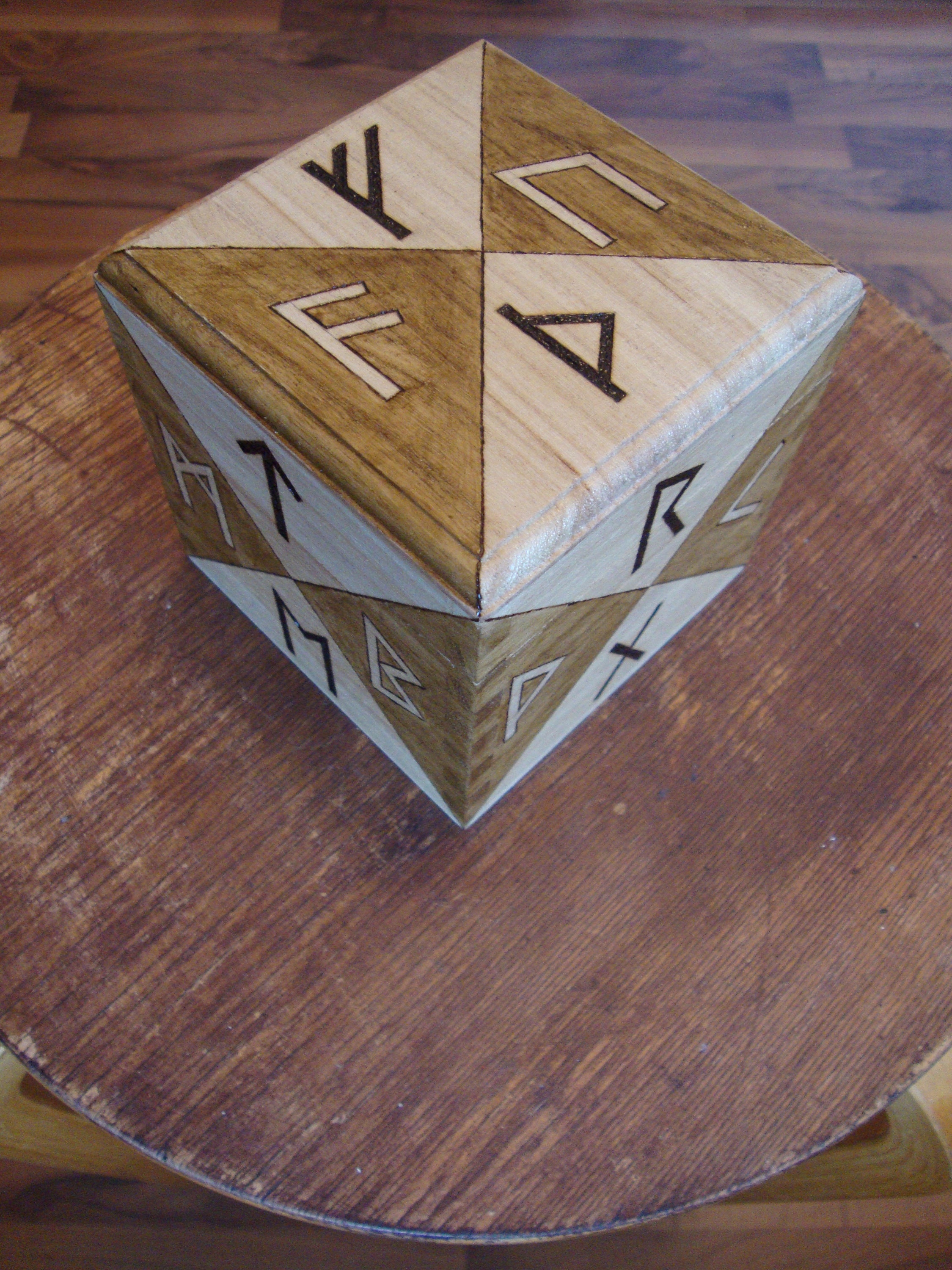 A Runic Cube Box With Matching Lid - Etsy