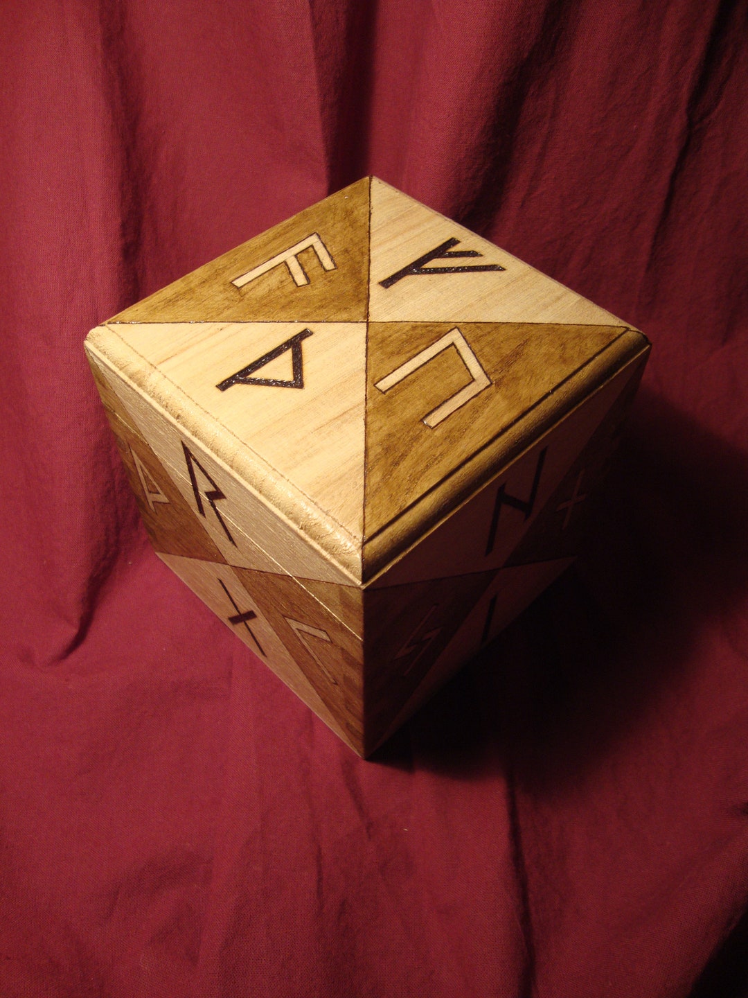 A Runic Cube Box With Matching Lid - Etsy UK