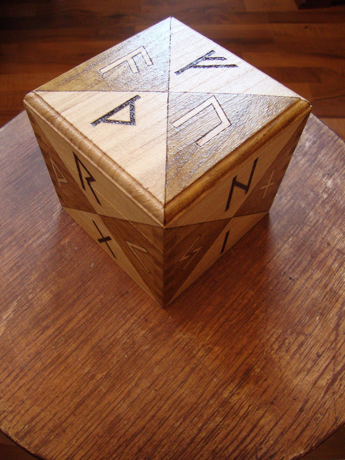 A Runic Cube Box With Matching Lid - Etsy