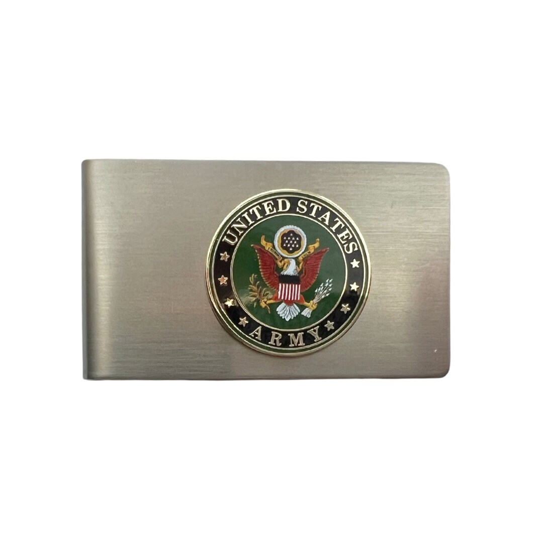 US Army Money Clip Officially Licensed Stainless Steel Frenchfold Money ...
