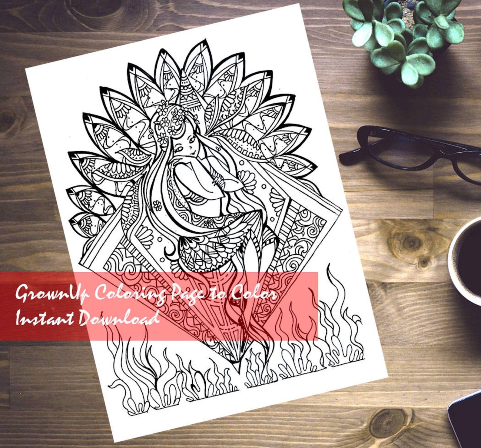 Set of 10 Printable Adult Coloring Book Pages Coloring Book | Etsy