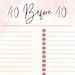 40 Before 40 Goal List, Editable Template, Printable, Instant Download ...