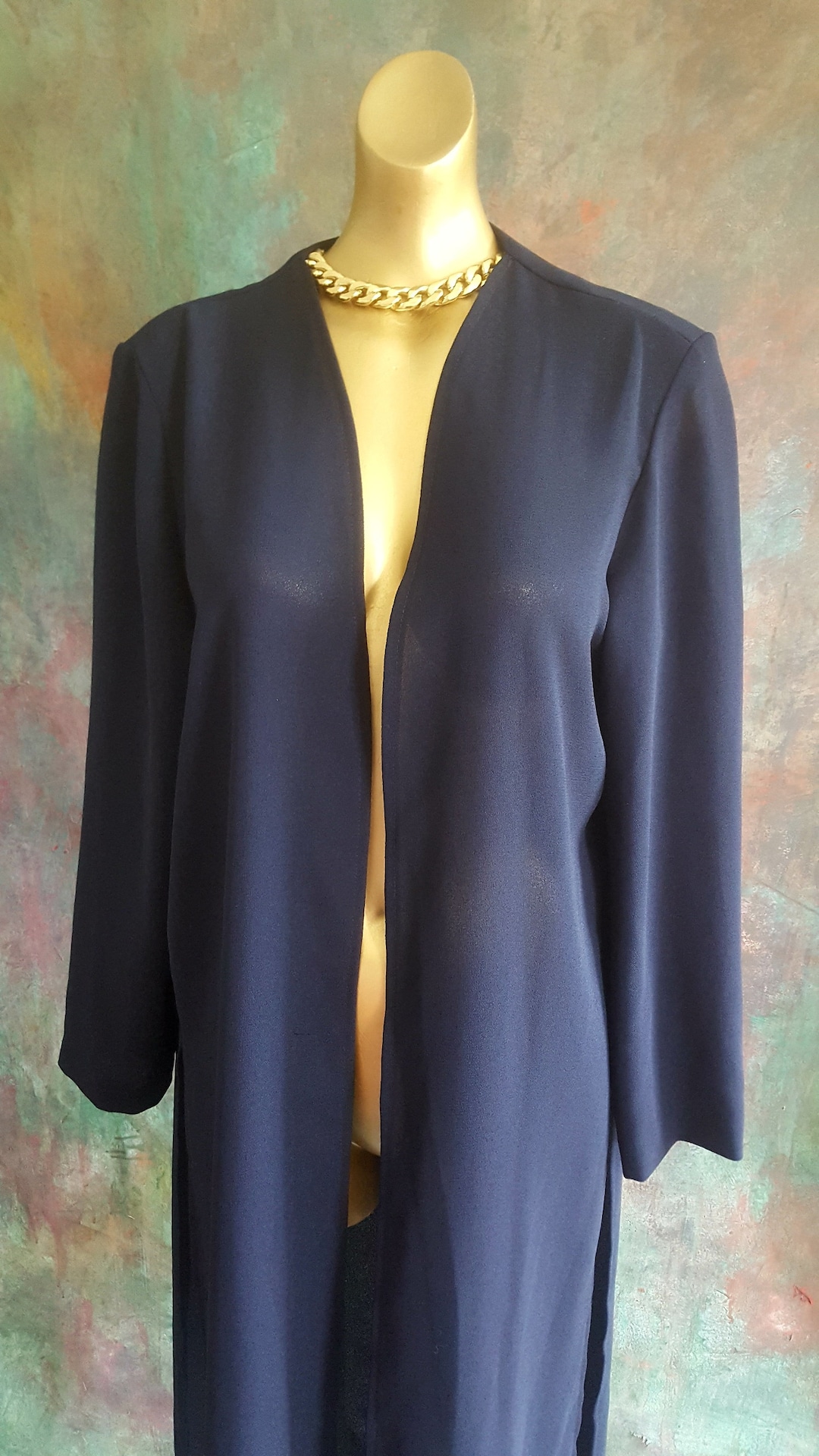 Lovely 80s Long Black Duster Coat - Etsy