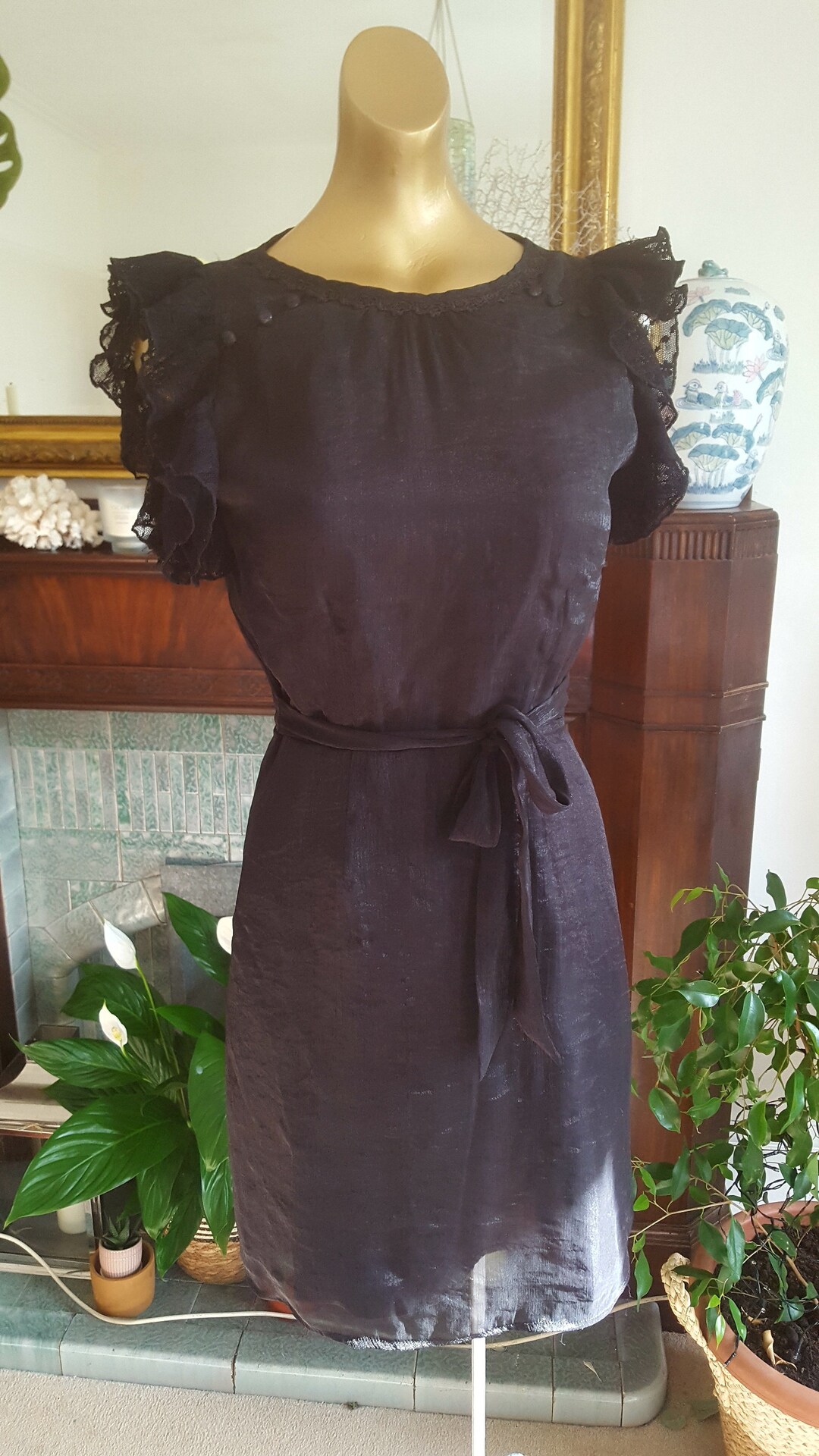 Stunning Classic 80s LBD Black Dress With Backless and Frill Design - Etsy