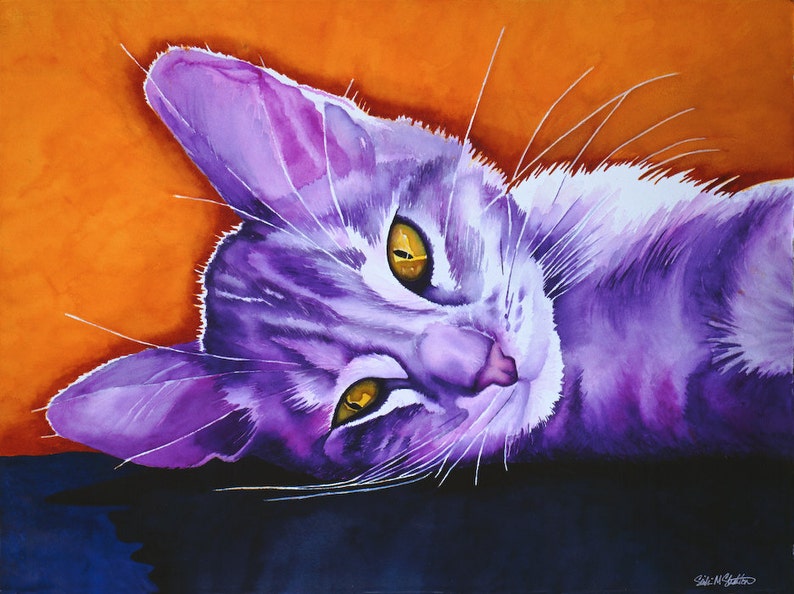 Cat Art Daisy Mae Signed Giclee Reproduction Etsy